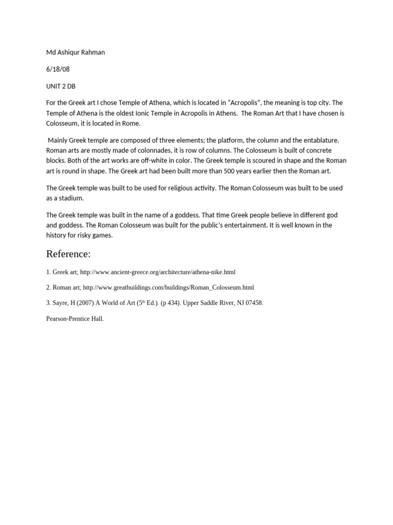 Unit 2 DB | PDF | Social Science | Art