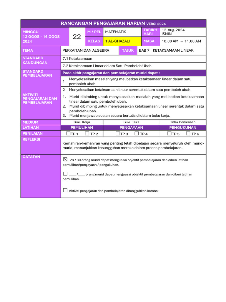 eRPH Minggu 22 | PDF