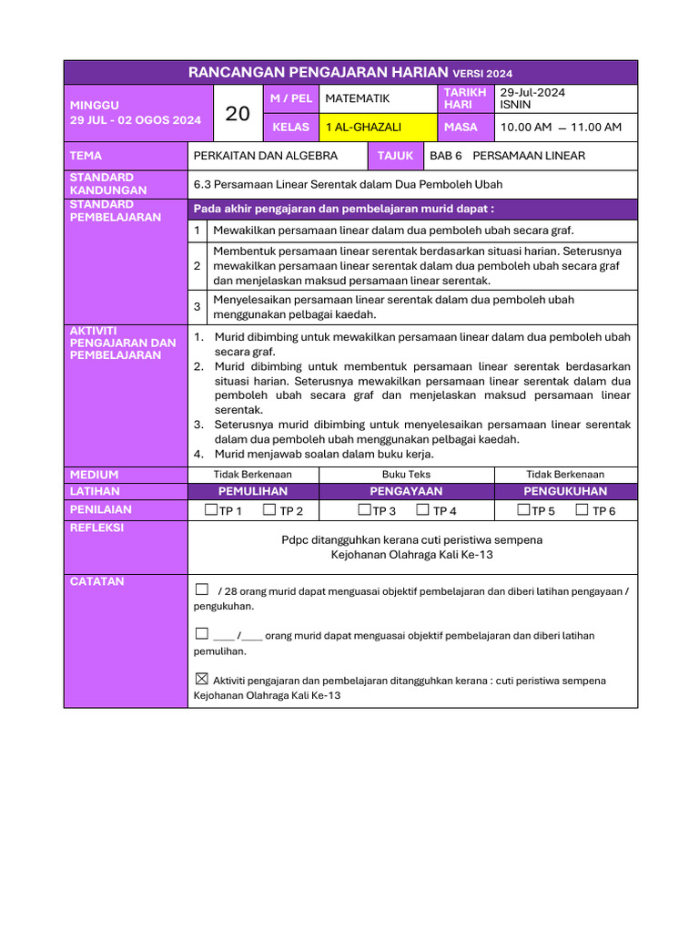 eRPH Minggu 20 | PDF