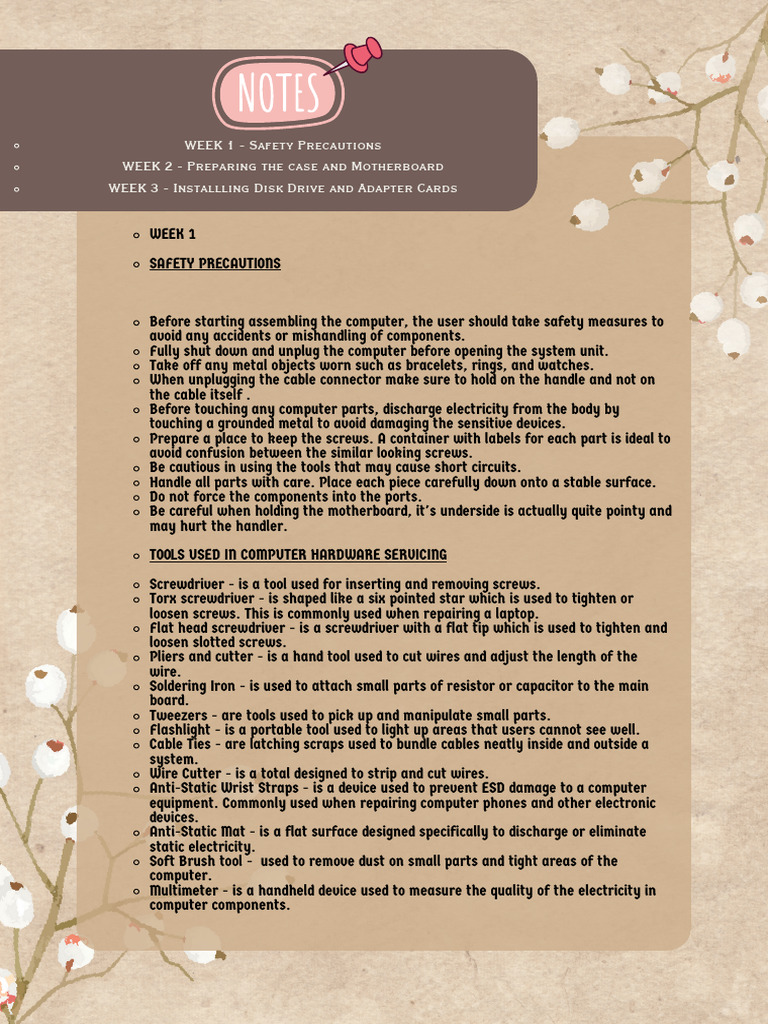 Notes in Tle | PDF | Electrostatic Discharge | Manufactured Goods