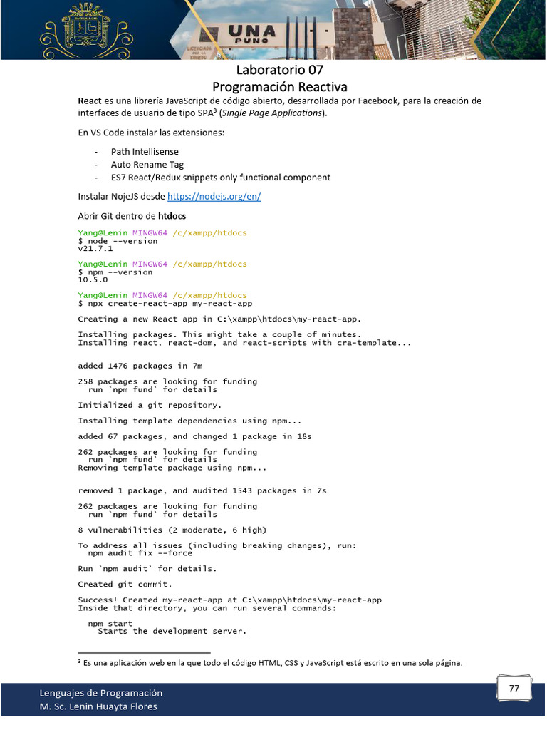 Guiade Laboratorio 07 Lenguajesde Programacion | PDF | Programación de ...