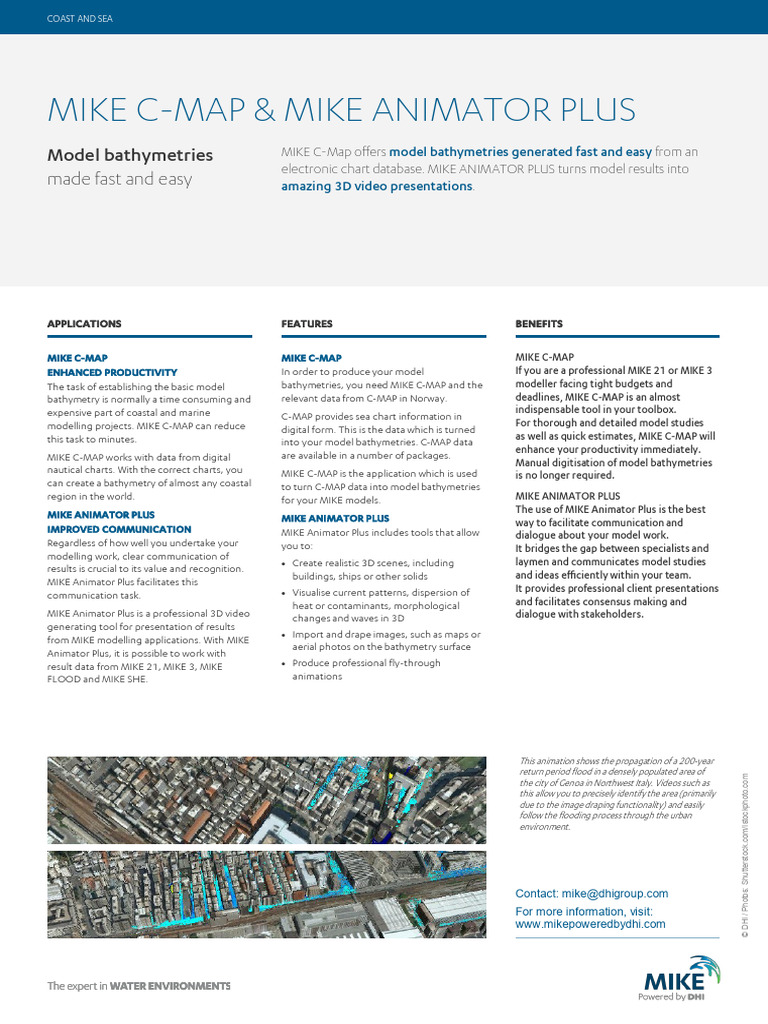 MIKEC MAP AnimatorPlus MIKEPoweredbyDHI ProductFlyer UK | PDF | 3 D ...