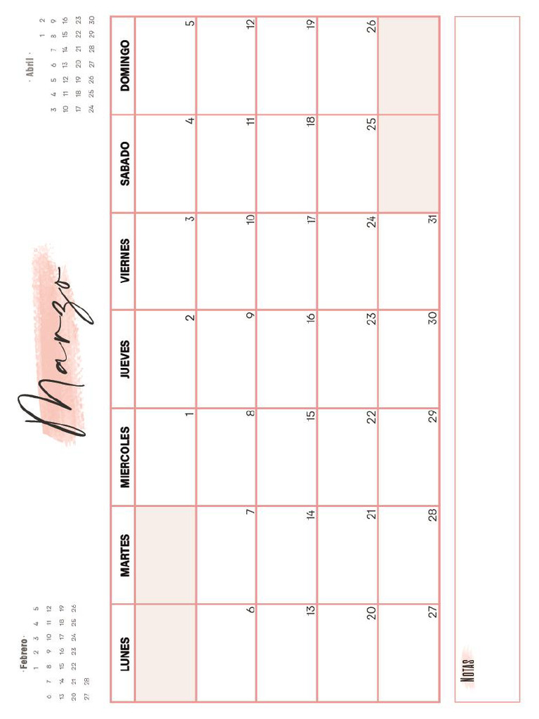 Calendario Marzo | PDF