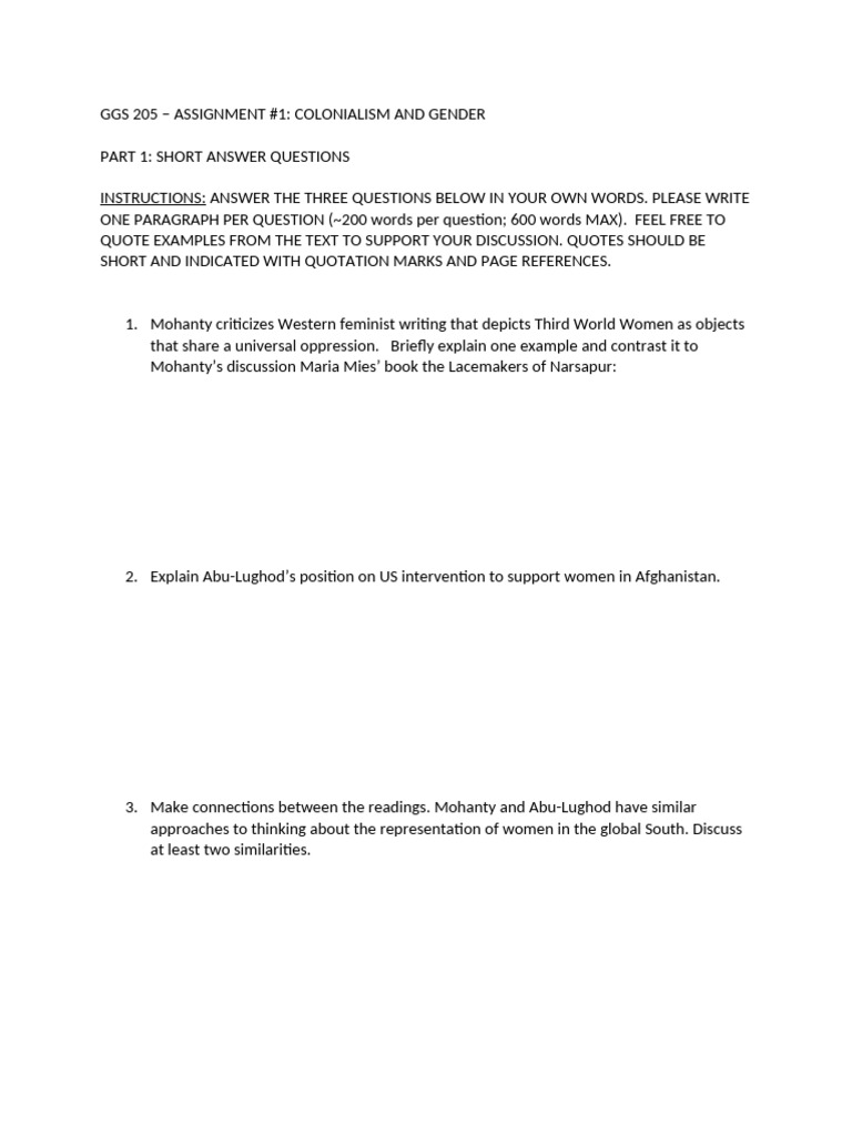 Assignment 1 | PDF | General Fiction