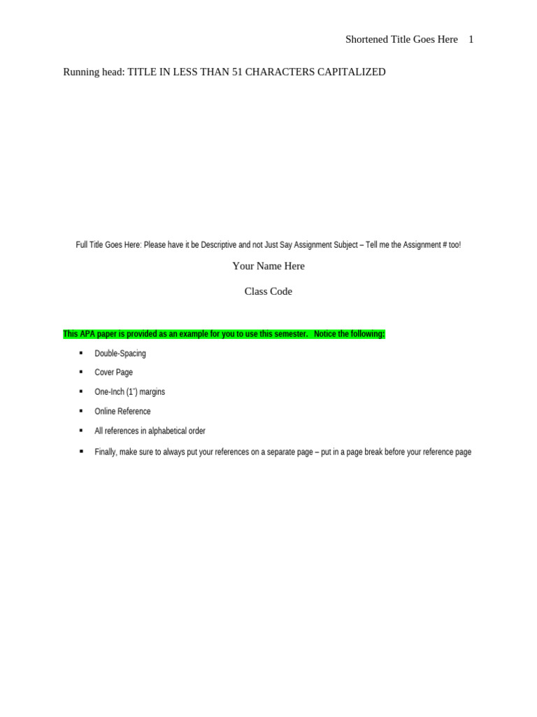 Apa Format - 2007 | PDF | Apa Style | Citation