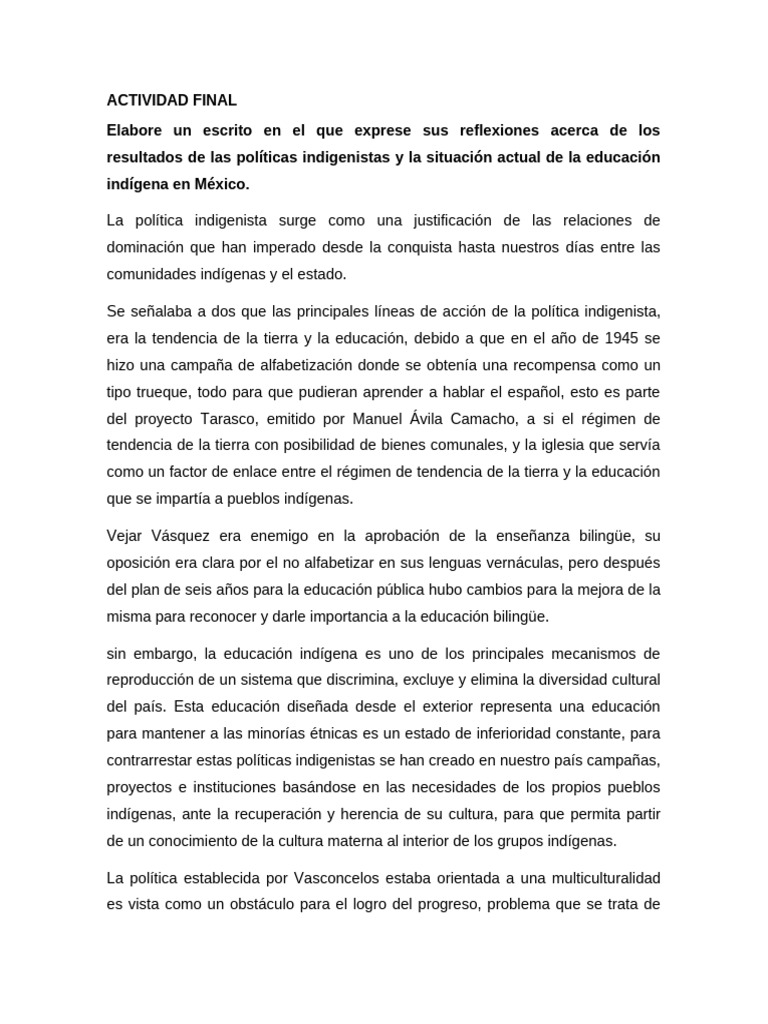 T4. Actividad Final | PDF | Multilingüismo | México