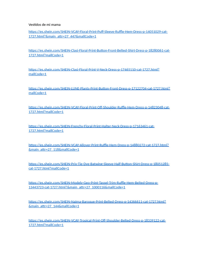 Vestidos de Mi Mama | PDF