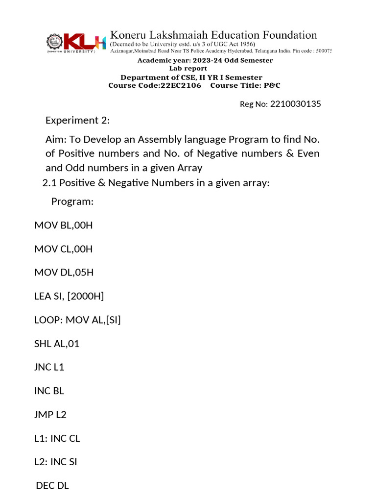 Lab Report Exp2 | PDF