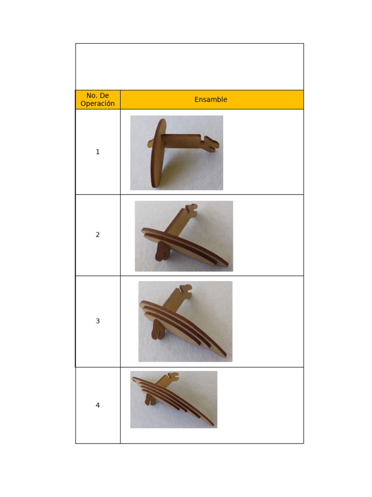 Proceso de Ensamble de Piezas MDF | PDF