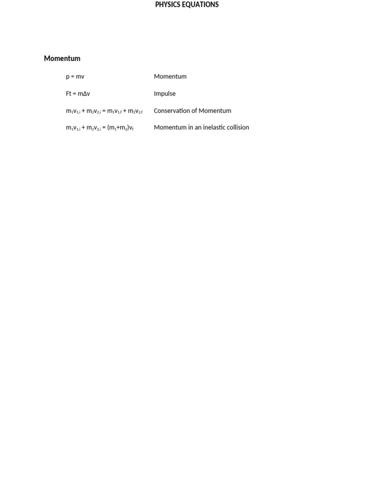 Physics 4 Momentum | PDF | Teaching Methods & Materials