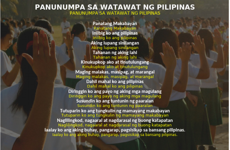 Panunumpa Sa Watawat NG Pilipinas | PDF
