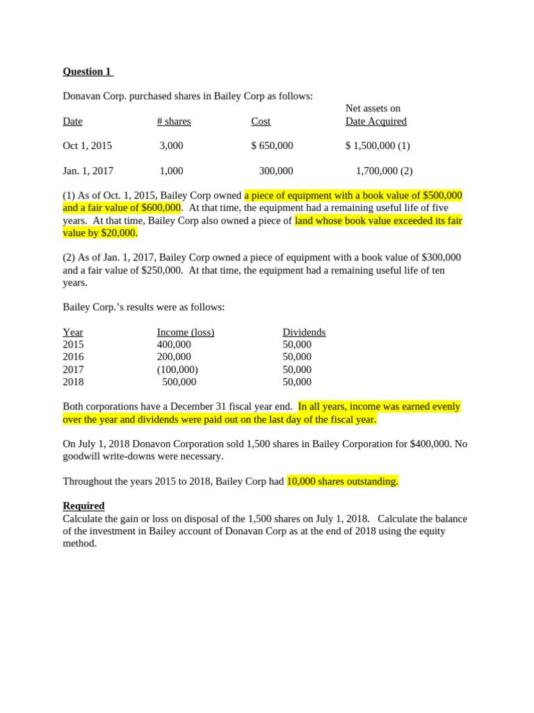 In-Class Example1 | PDF | Finance & Money Management