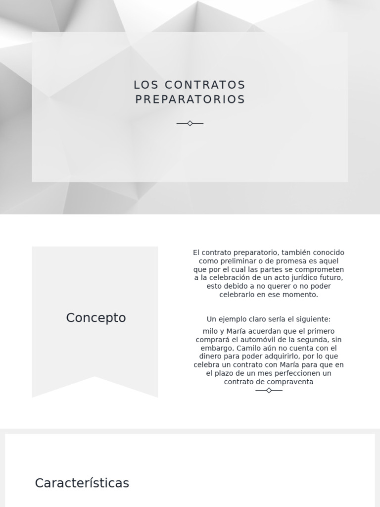 Los Contratos Preparatorios | PDF