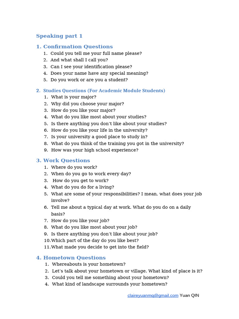 Part 1 Questions | PDF | Career & Growth
