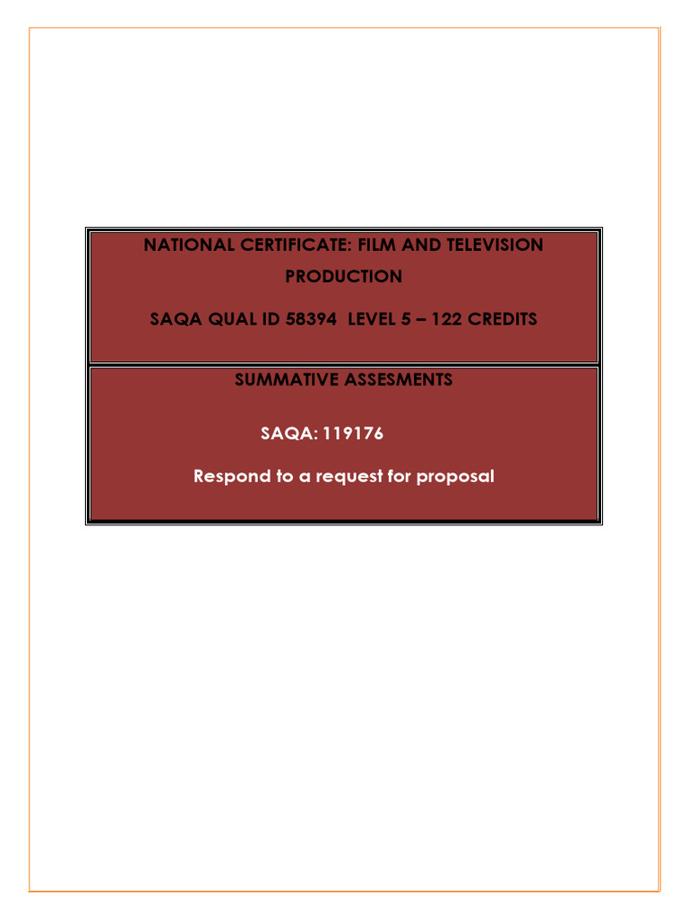 SAQA 119176 Summative Assessments | PDF | Educational Assessment | Cognitive Science