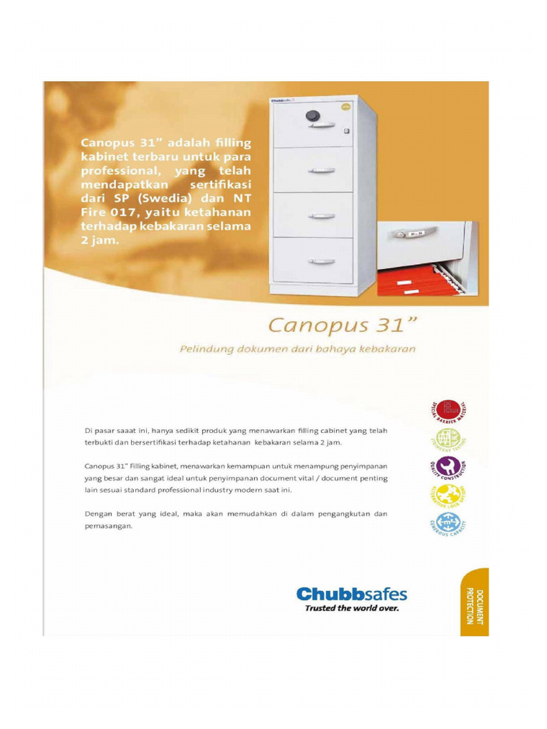 Chubb Safes Canopus | PDF