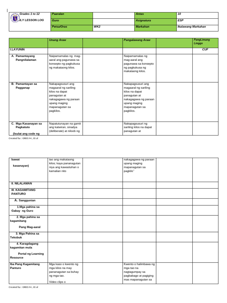 ESP10 Q2 WK2 Done | PDF