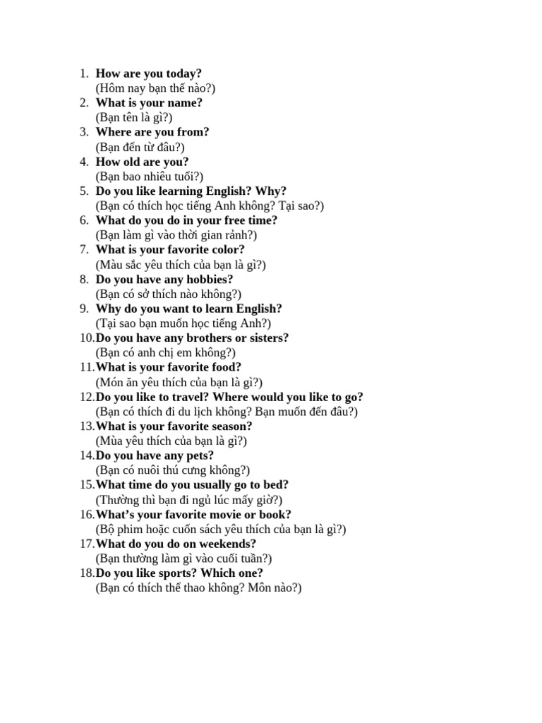 How Are You Today | PDF
