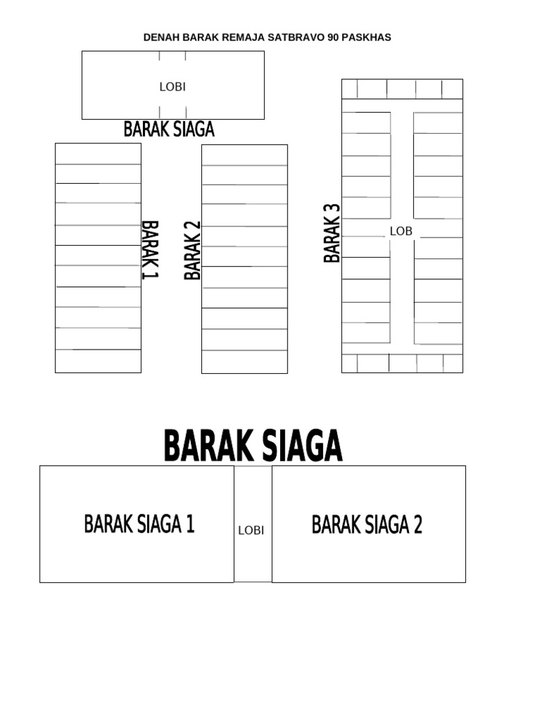 Denah Barak Remaja 2021-2 | PDF