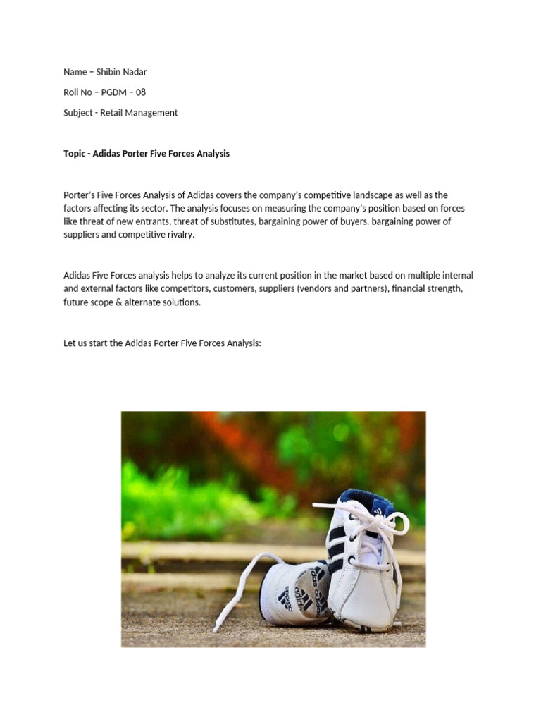 Shibin Nadar - PGDM - 08 - Adidas | PDF | Supply Chain | Brand