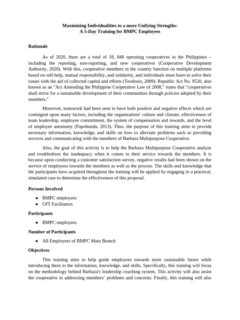 HR Training Design - OJT - AB Psychology | PDF | Leadership | Team Building