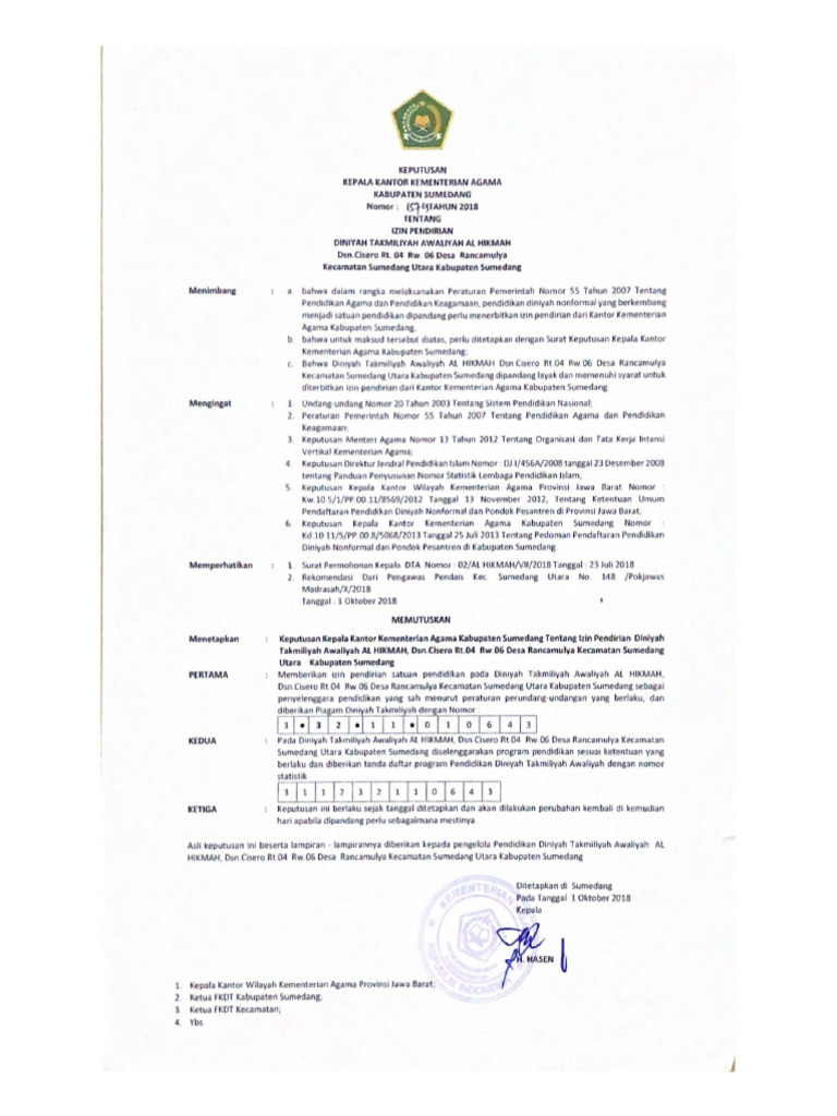 SK Lembaga Ijop | PDF