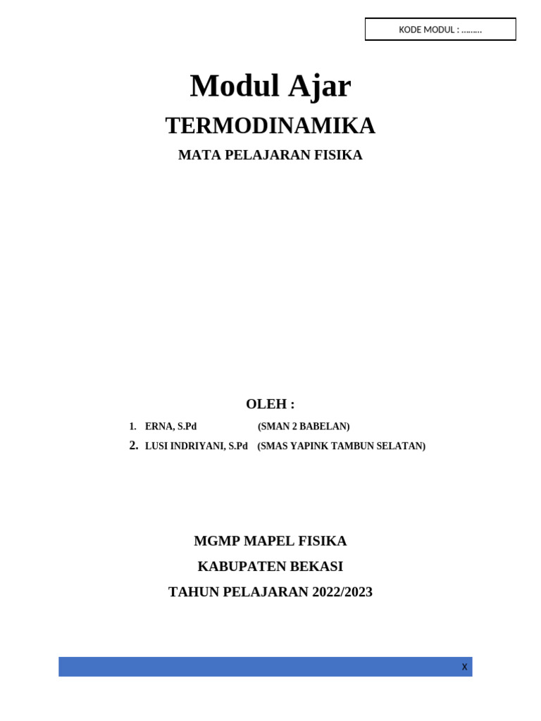 LK 2 Modul Ajar Termodinamika | PDF