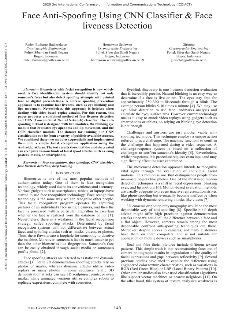 Face Antispoofing5 VIMP - ProposedSystem | PDF | Cognitive Science ...
