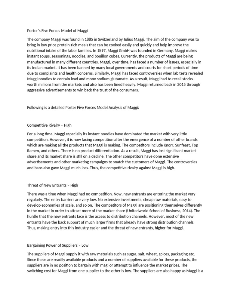 Shibin Nadar PGDM (08) - Maggi | PDF | Business Economics | Marketing