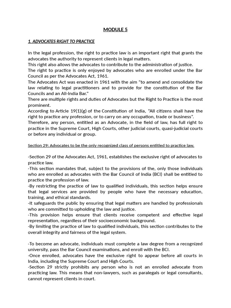 module 5 | PDF | Advocate | Lawyer
