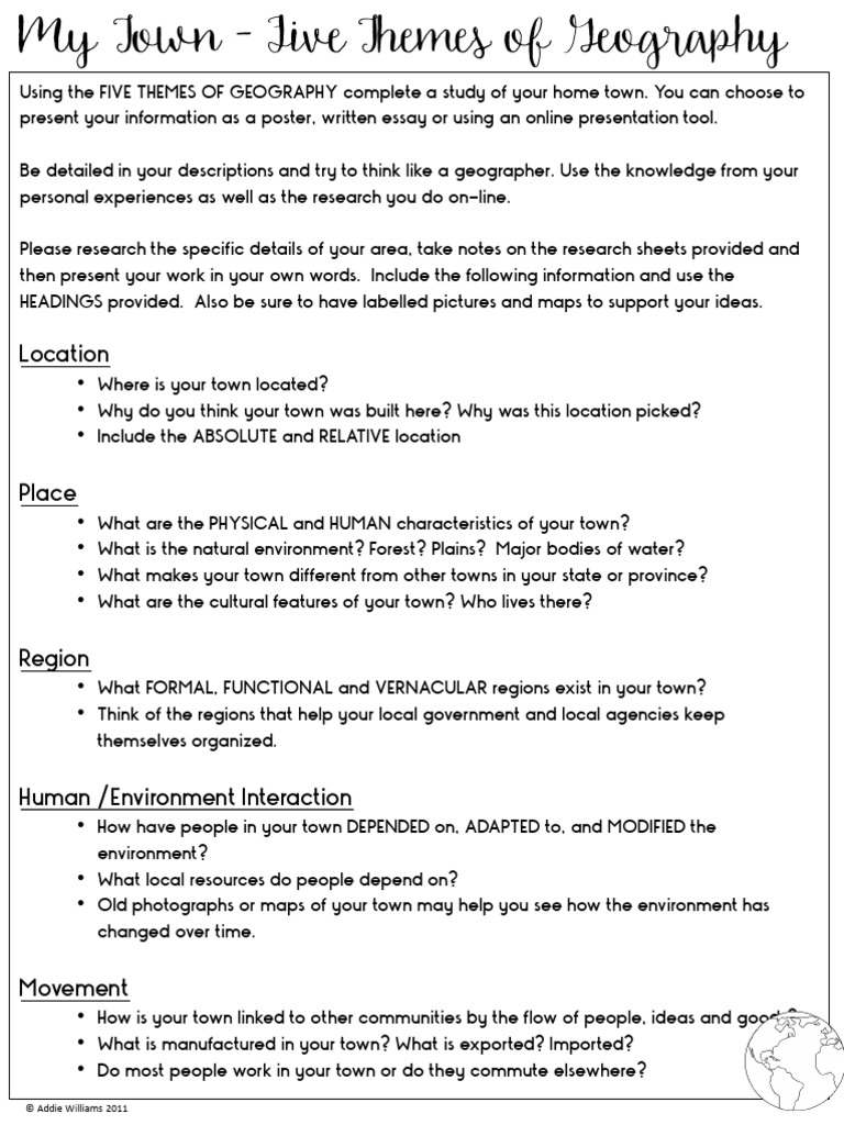 5 Themes Project | PDF | Natural Environment | Earth Sciences