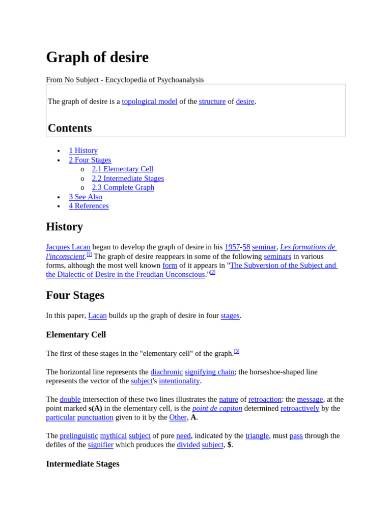 Graph of Desire 3 Stages | PDF | Jacques Lacan | Psychoanalytic Theory