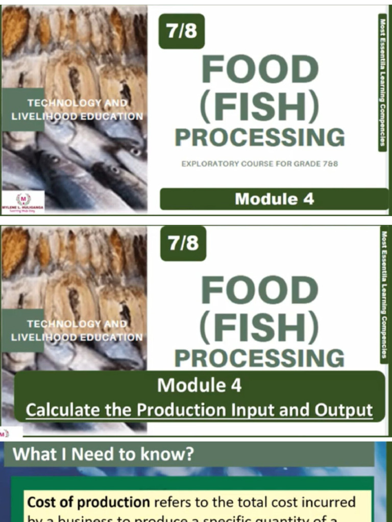 Calculate The Production Input and Output | PDF