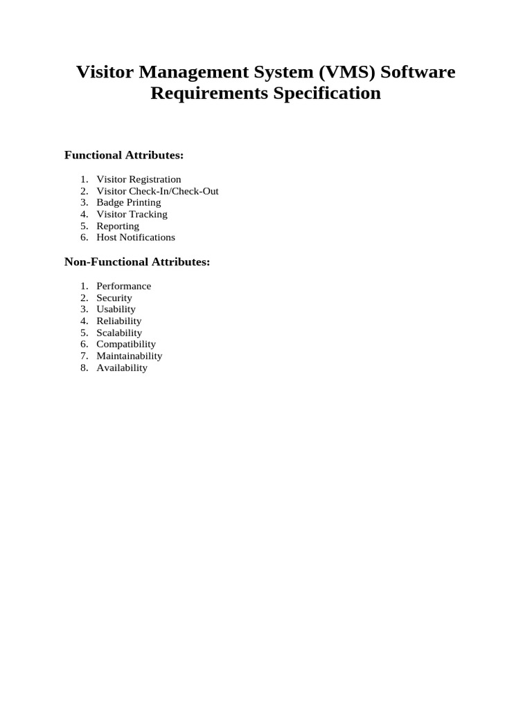 Visitor Management System | PDF