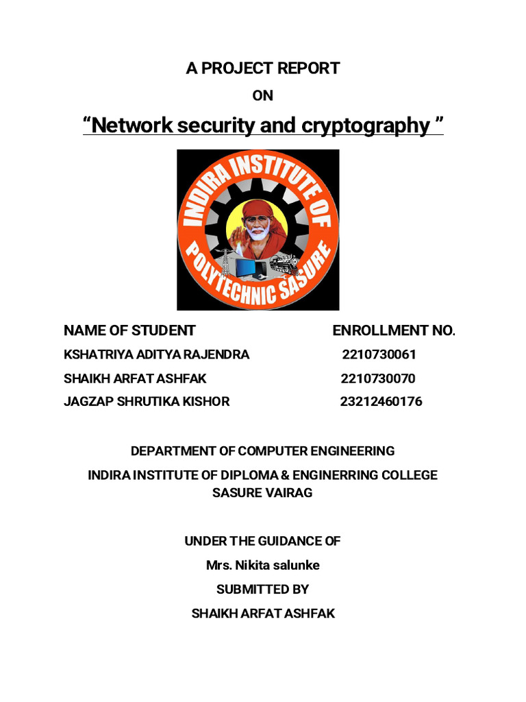 Network Security and Cryptography Report | PDF