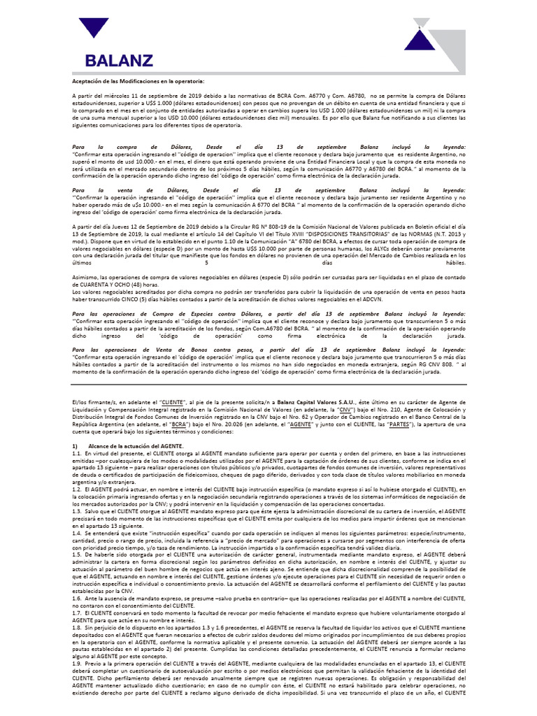 Terminos y Condiciones Balanz | PDF | Fondo de inversión | Daños y ...