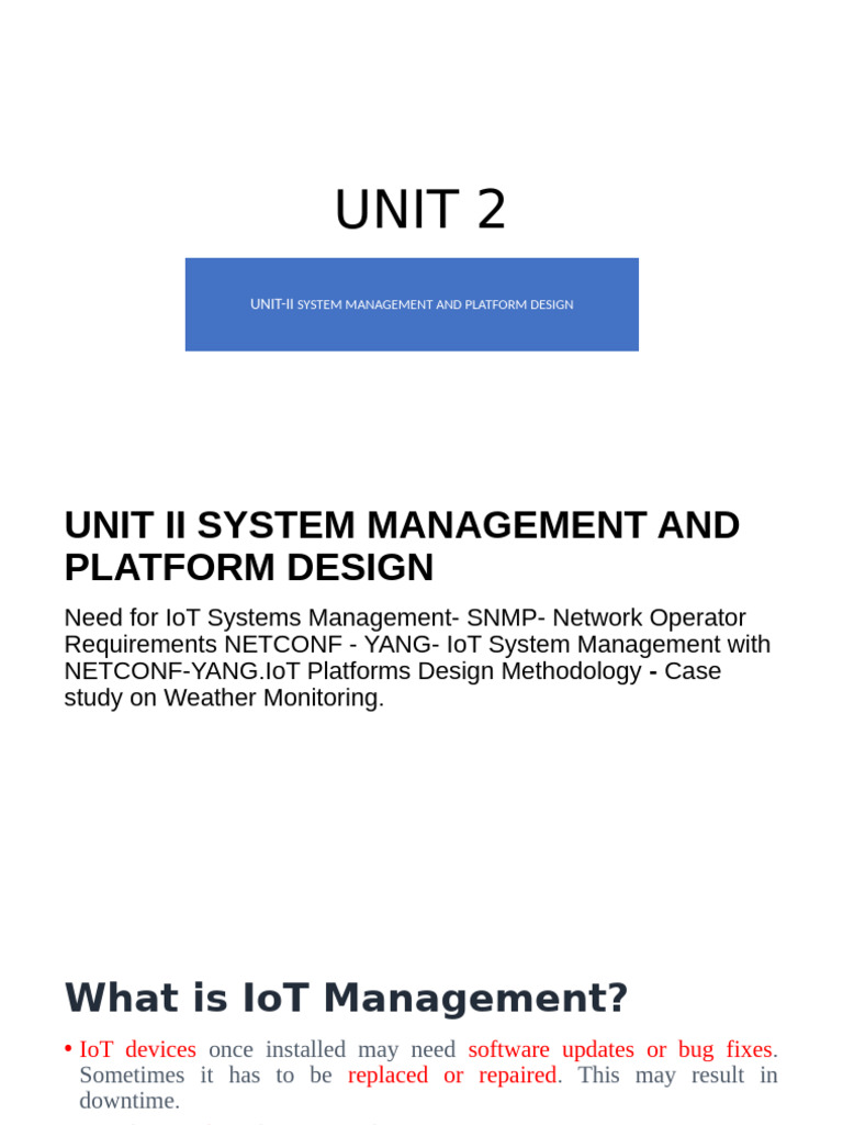 Iot unit 2 | PDF | Internet Protocol Suite | Computer Network