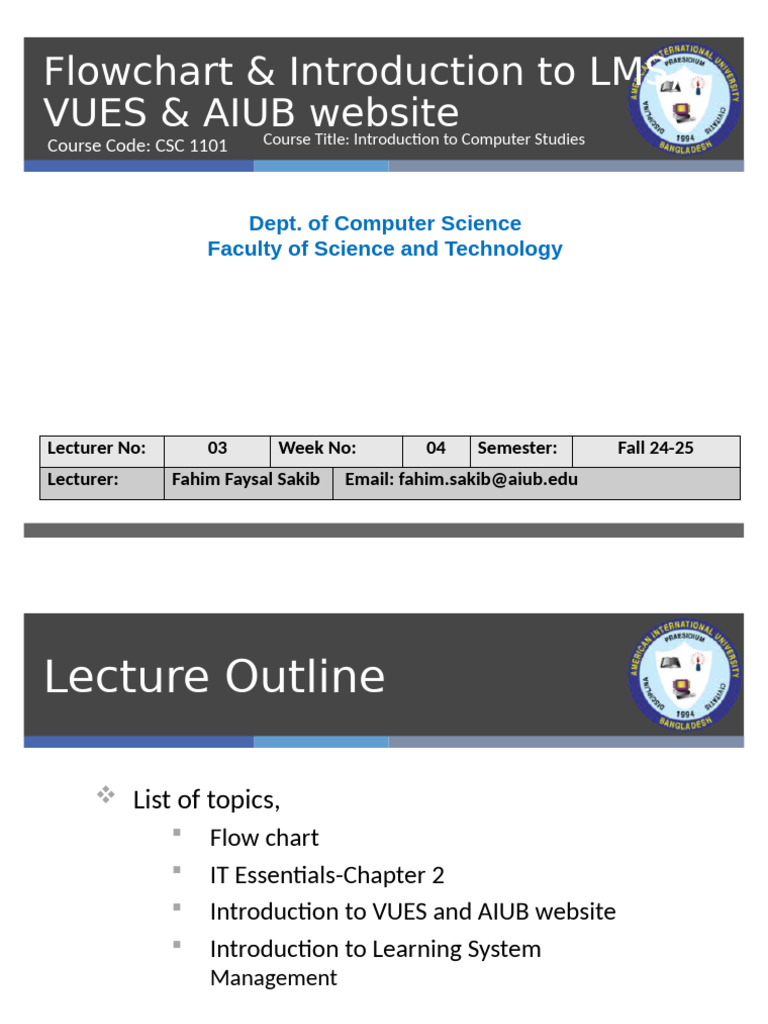 ICS LectureSlides Week 03 FlowChart | PDF | Websites | Computing