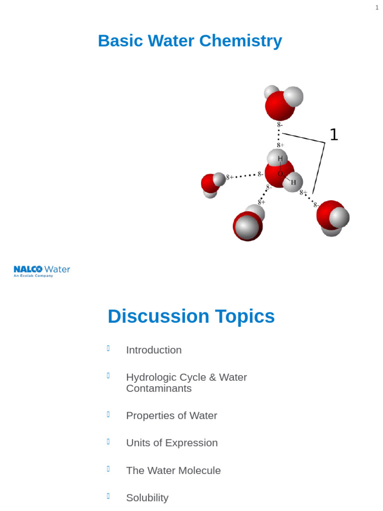 03 Basic Water Chemistry | PDF | Properties Of Water | Alkalinity