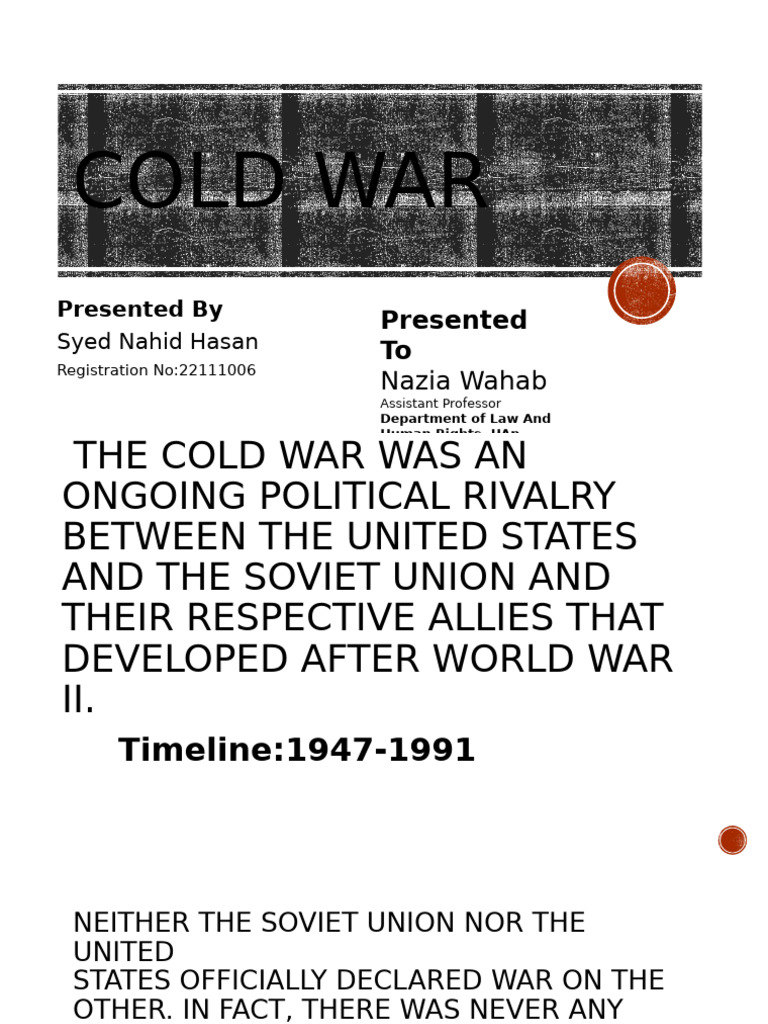 Overview of the Cold War Dynamics | PDF