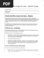 Fundamentals of Food Service Operation | PDF | Menu | Restaurants