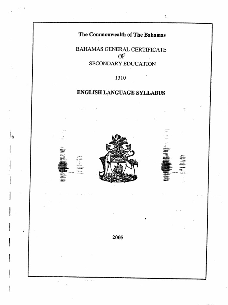 Bgcse Language Syllabus Reduced | PDF