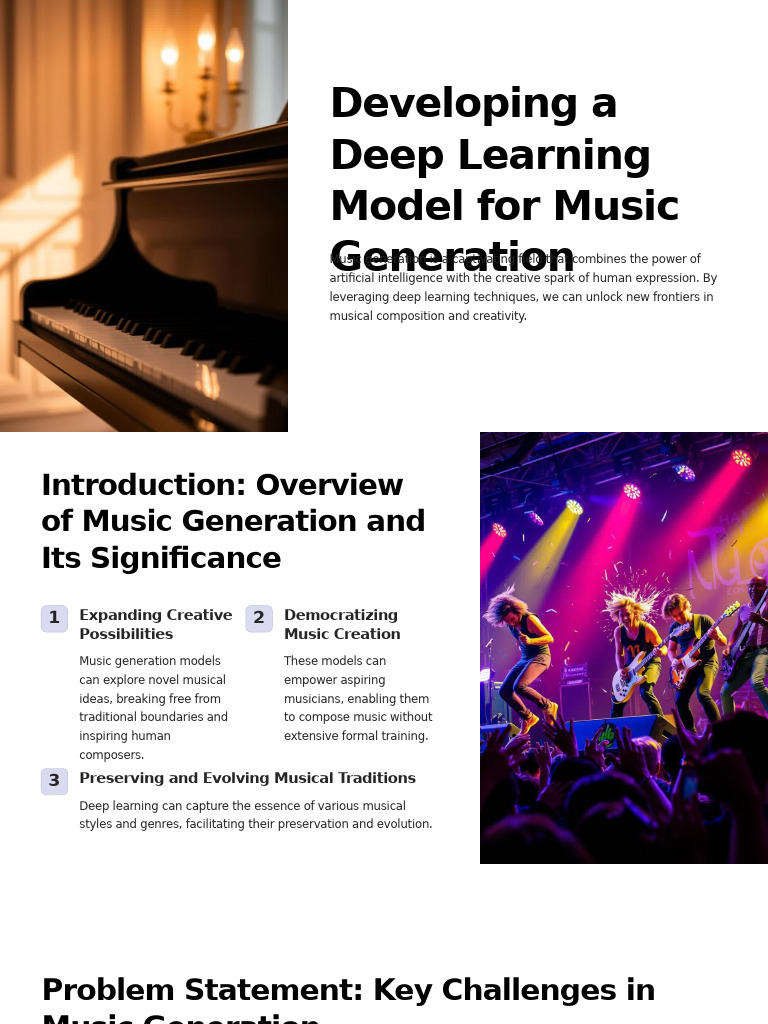 Developing A Deep Learning Model For Music Generation | PDF | Deep Learning | Creativity