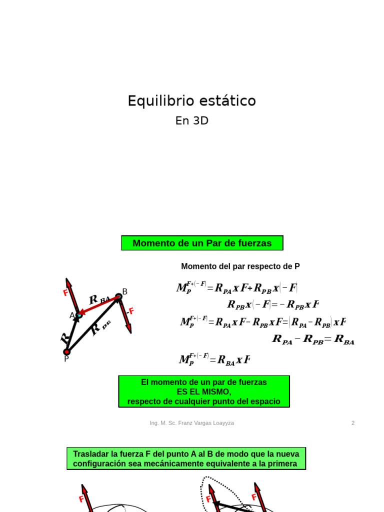 bEquilibrio3D02 (1) Clase2 | PDF | Mecánica | Física