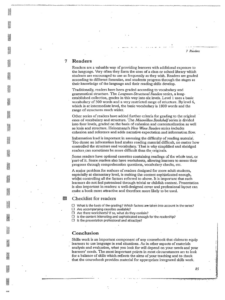 U7 Choosing Your Coursebook Alan Cunningsworth PDF Free | PDF