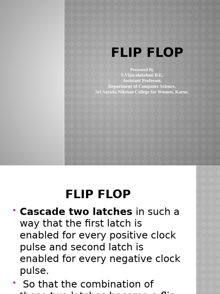 Flip Flop | PDF | Computer Data Storage | Computer Science