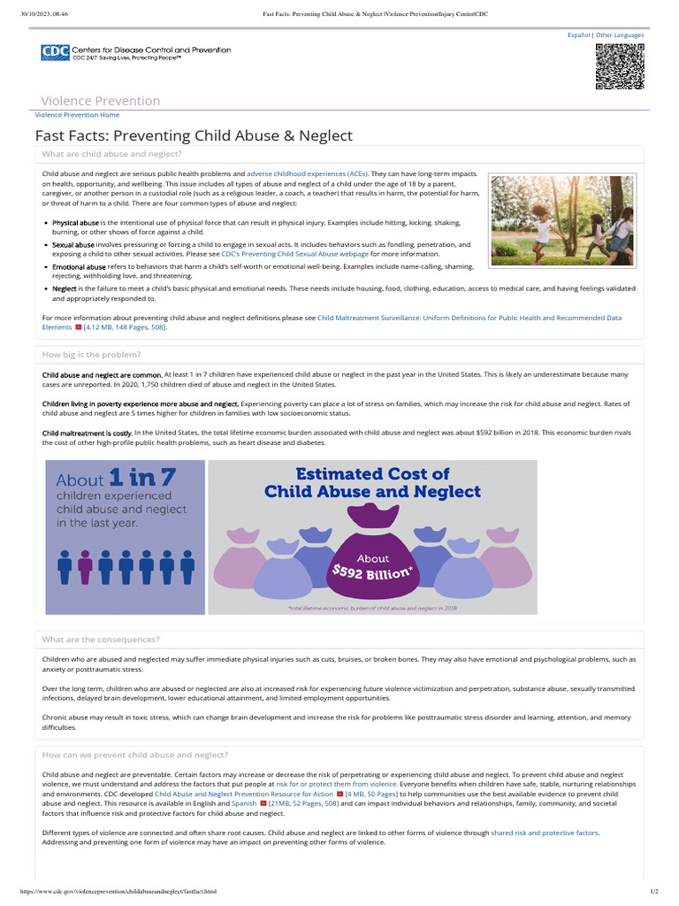 Fast Facts - Preventing Child Abuse & Neglect - Violence Prevention ...