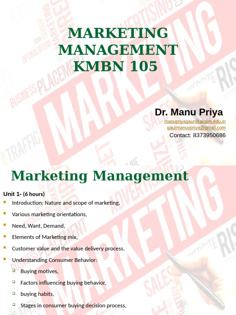 Session 1 (Intro - Core Concepts) | PDF | Marketing | Market (Economics)