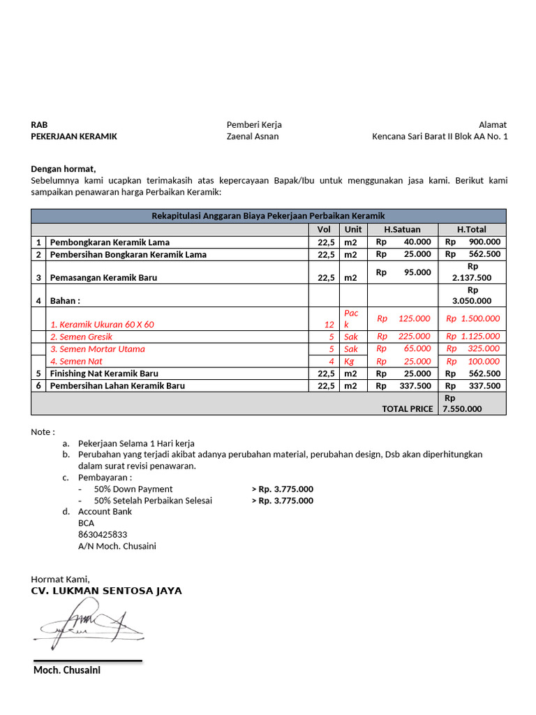 CV Lukman Sentosa Jaya Keramik 2.0 | PDF