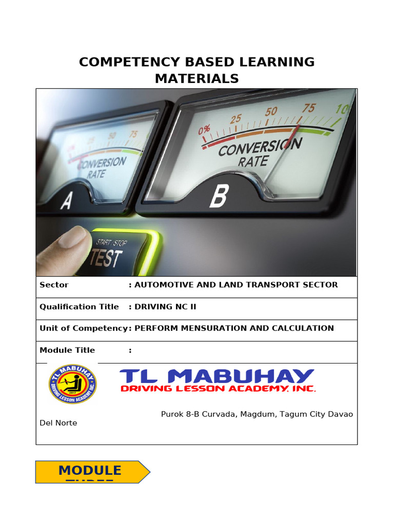 UC 3 Perform Mensuration and Calculation | PDF | Brake | Mechanical Engineering